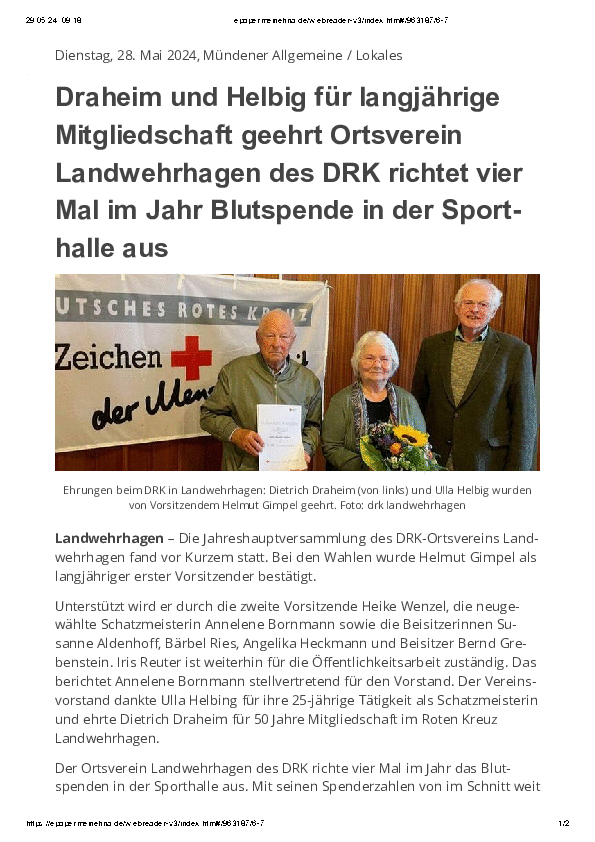 Pressespiegel - DRK-Kreisverband Göttingen-Northeim e.V.